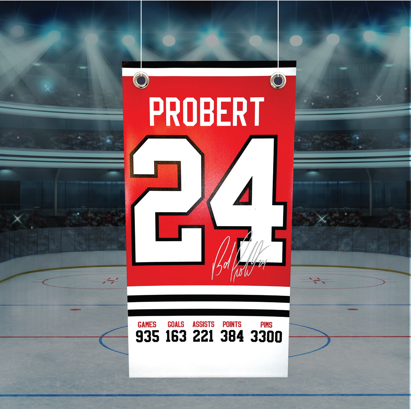 Bob Probert - Hawks Away Red – Retire My Number